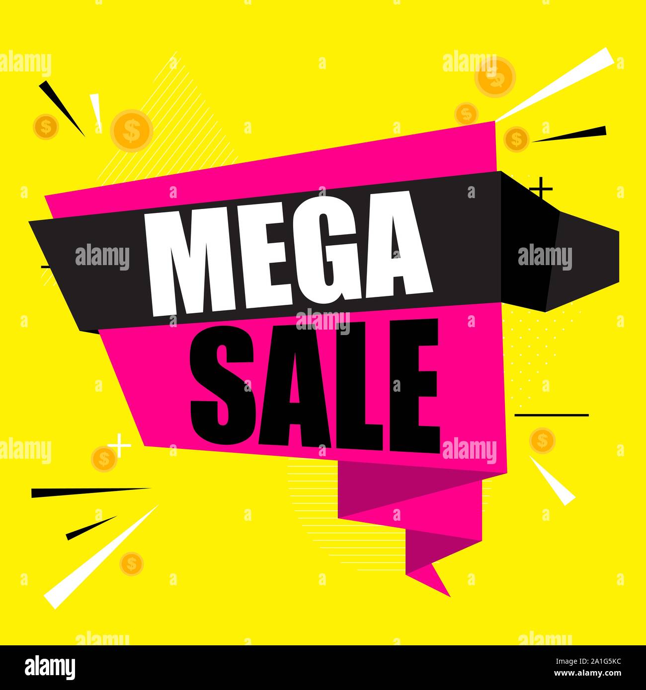 Abstract mega sale poster. Vector illustration Stock Vector Image & Art ...