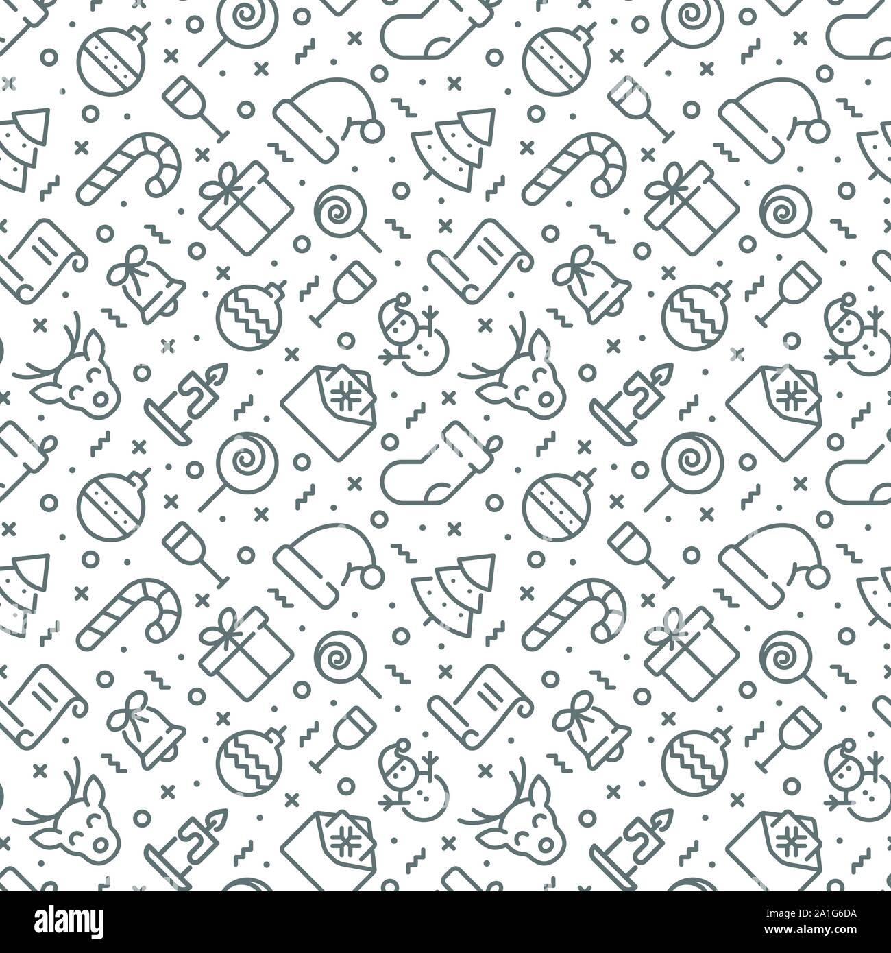 Seamless outline snow pattern Cut Out Stock Images & Pictures - Alamy