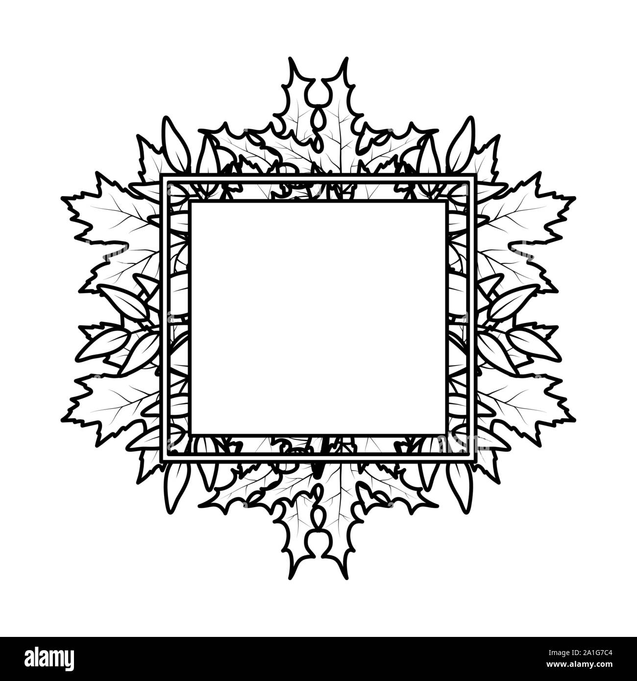 Maple tree square Black and White Stock Photos & Images - Alamy