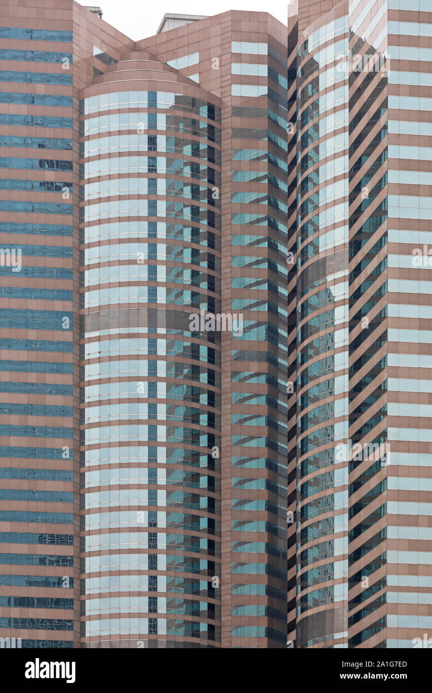 Striped Pattern Skyscraper Buildings in Hong Kong Stock Photo - Alamy