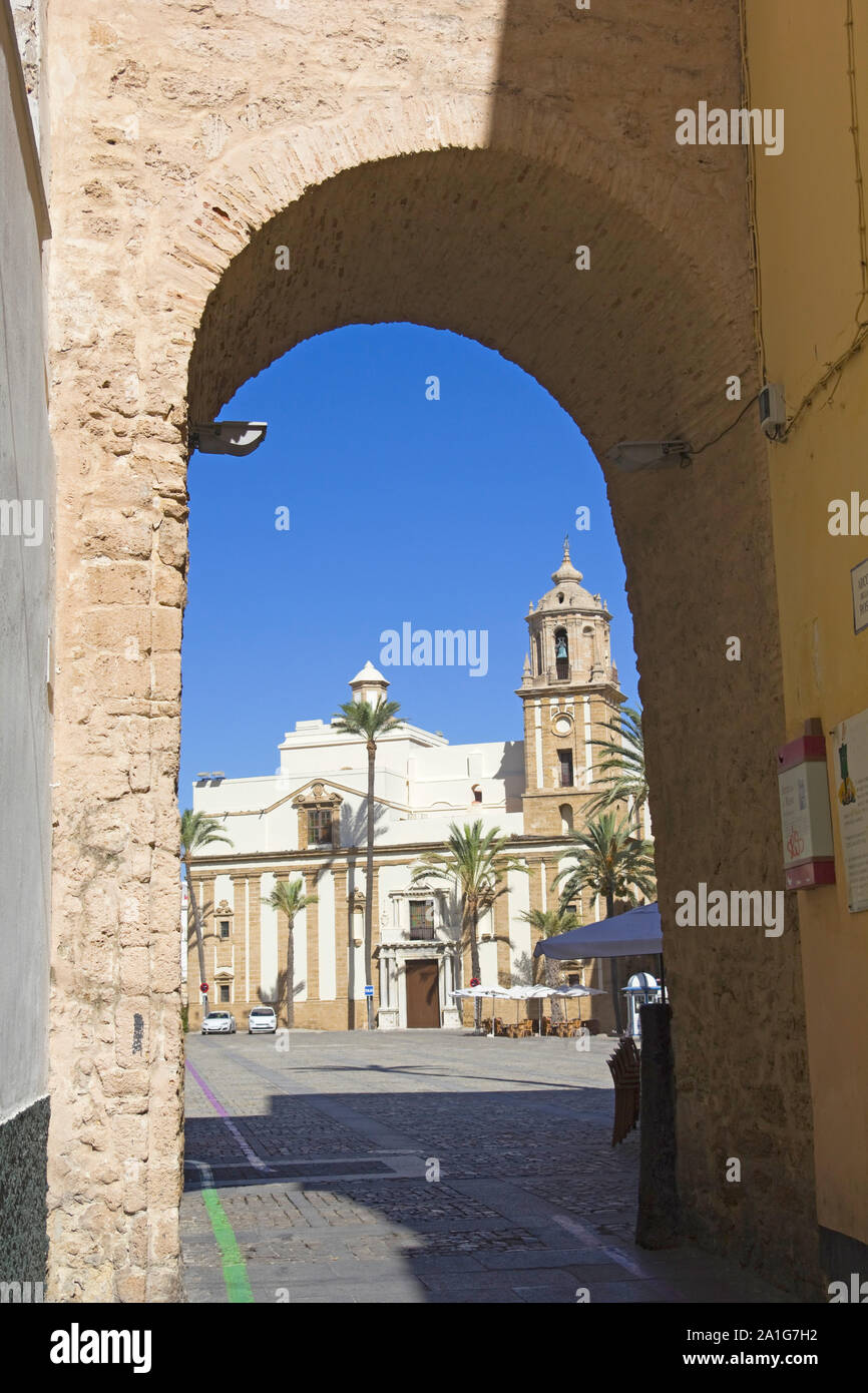 Medieval entrance to the Cathedral Square, the historic center of the ...