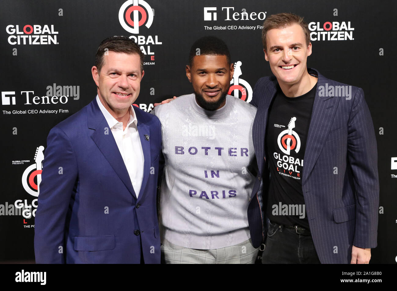 Brooklyn, NY, USA. 26th Sep, 2019. Teneo CEO Declan Kelly, Usher and ...