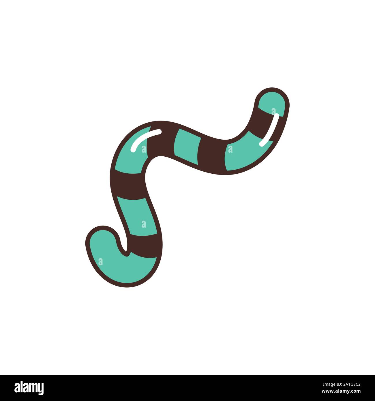 gum worm cartoon trick or treat happy halloween Stock Vector Image ...