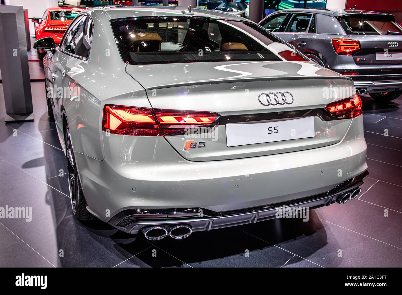 Frankfurt, Germany, Sep 10, 2019: Audi S5 coupe at IAA, B9, all-wheel ...