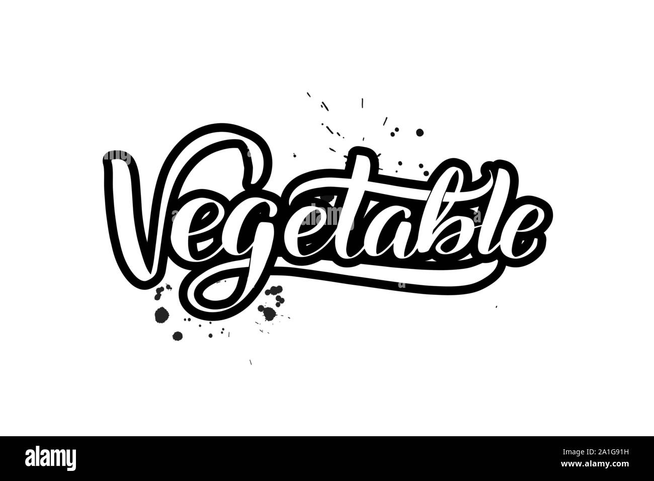 Vector calligraphy illustration isolated on white background Stock ...