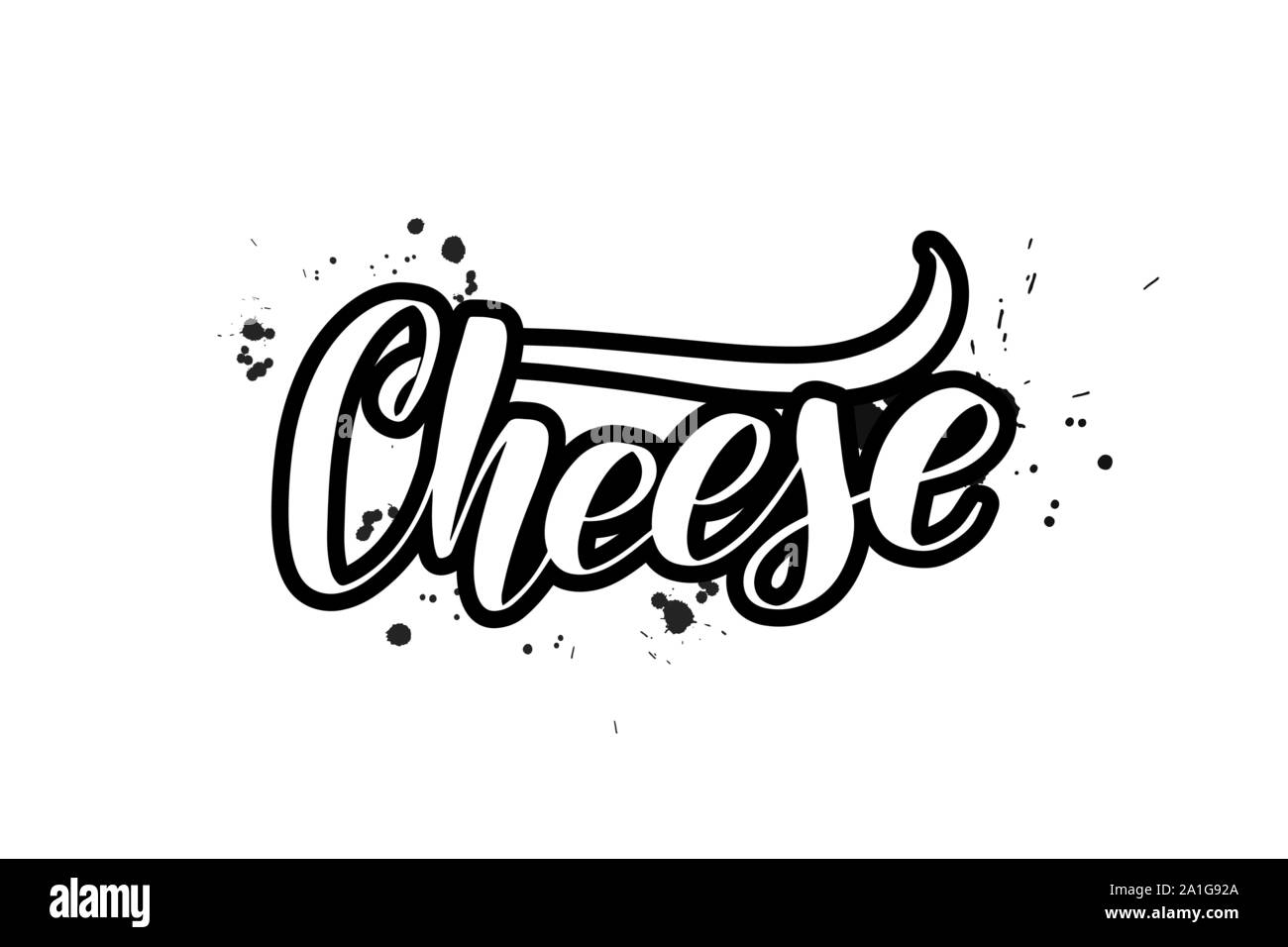 Vector calligraphy illustration isolated on white background Stock ...