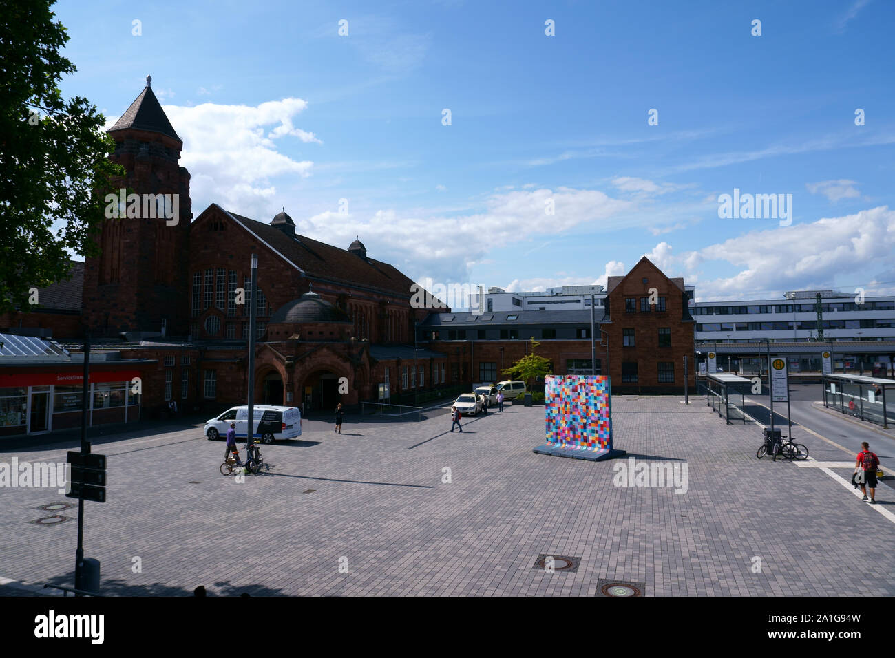 Giessen, Germany – August 13, 2019: Colorfully painted sections and ...