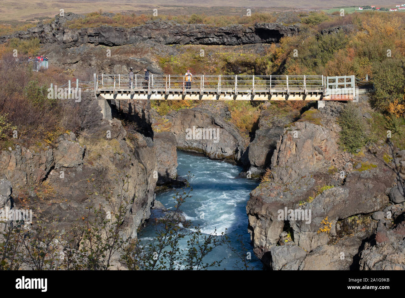 Barnafoss waterfalls in Iceland Stock Photo - Alamy