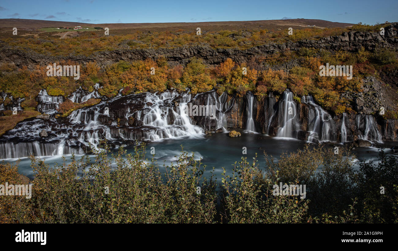 Barnafoss waterfalls in Iceland Stock Photo - Alamy