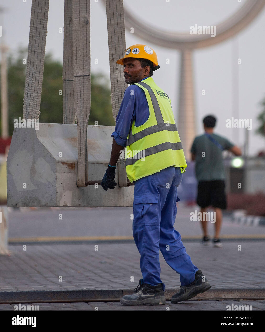 Qatar stadium workers hi-res stock photography and images - Alamy