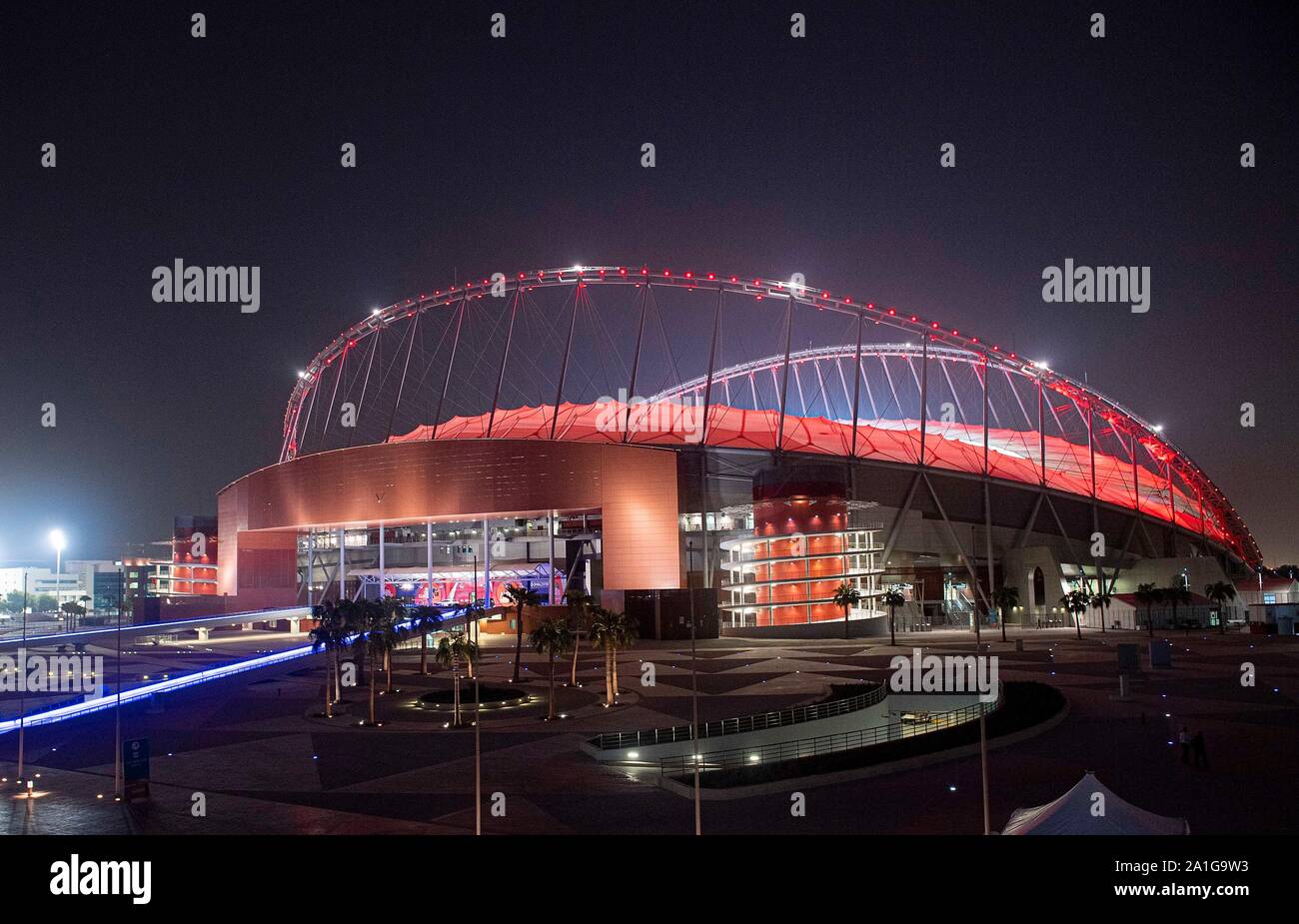 Doha, Katar. 26th Sep, 2019. The Khalifa International Stadium ...