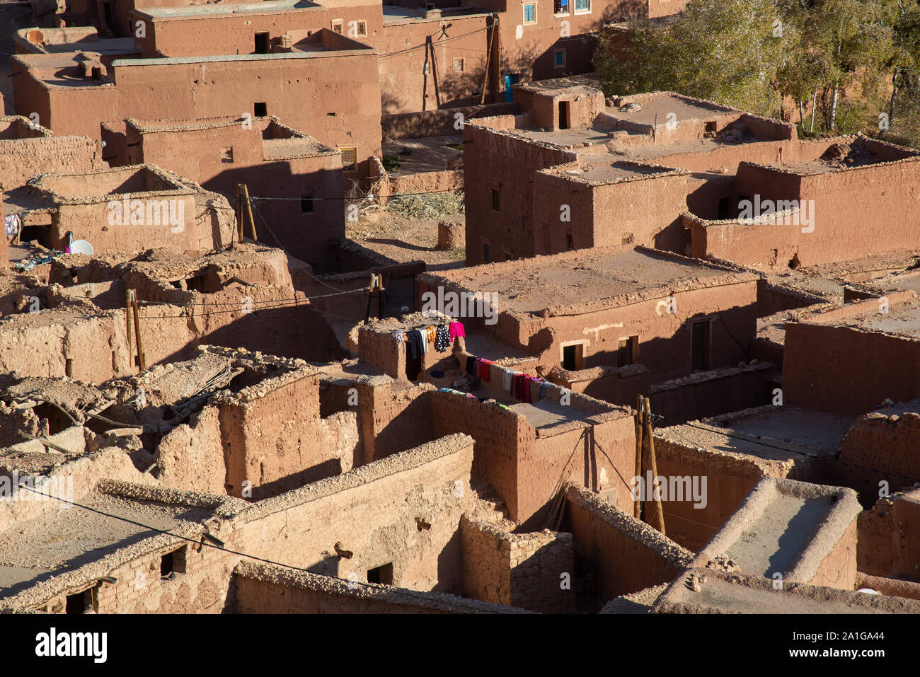 rooftops of village in southern Morocco Stock Photo - Alamy