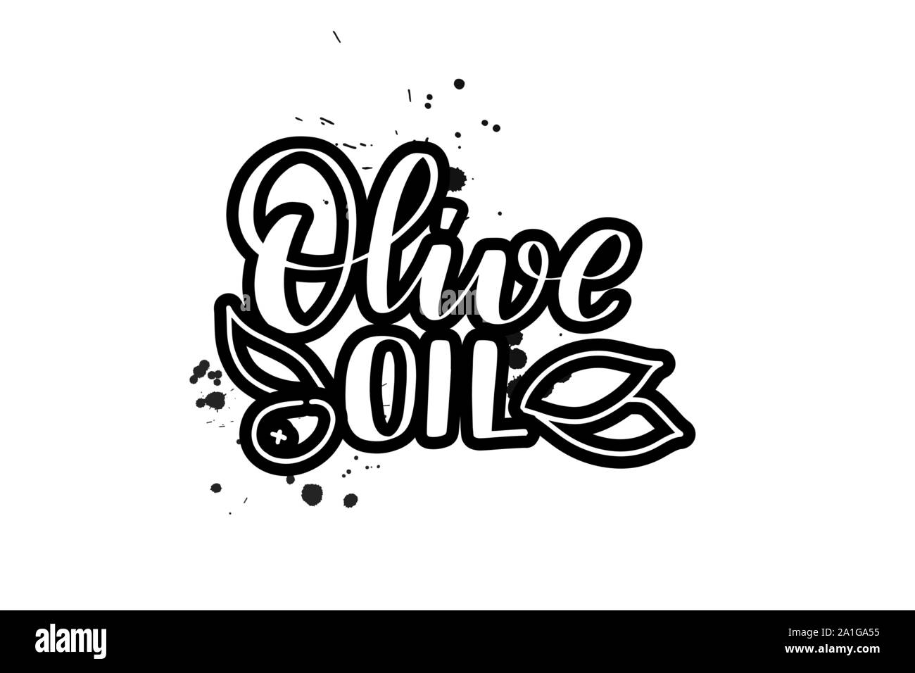 Vector calligraphy illustration isolated on white background Stock ...