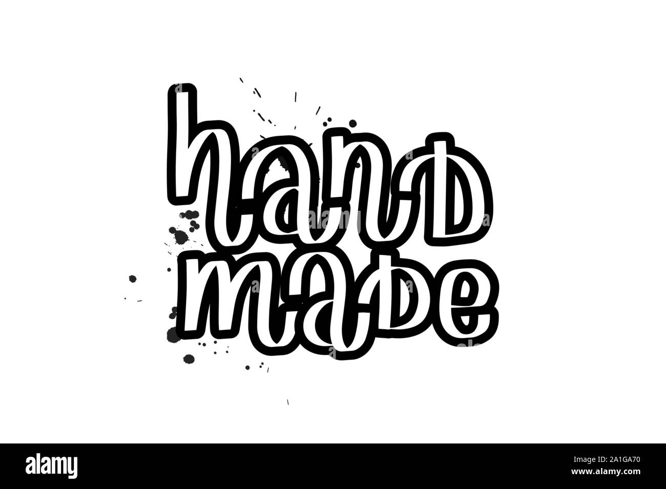 Vector calligraphy illustration isolated on white background Stock ...