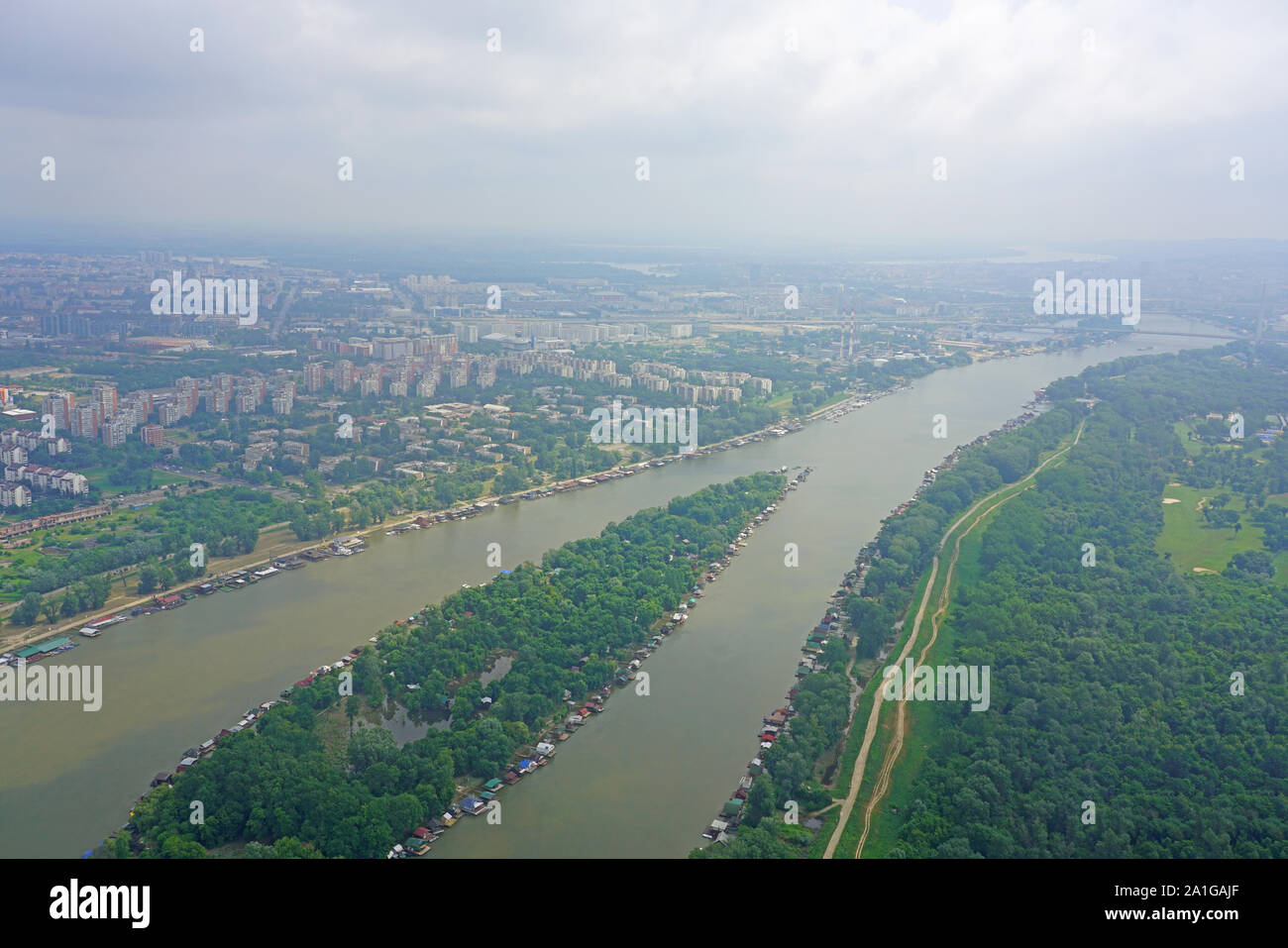 Aerial view danube sava river hi-res stock photography and images - Alamy