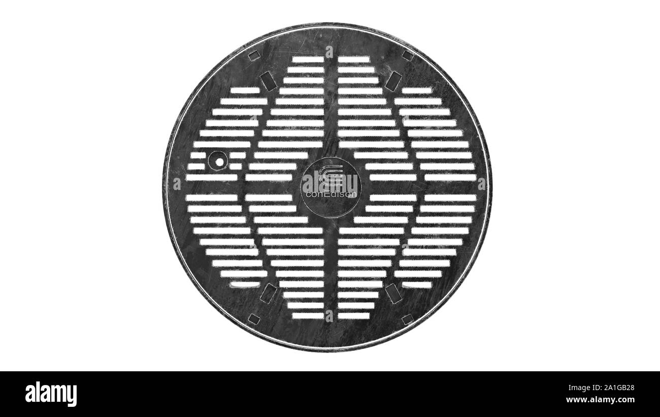 Circle manhole cover Cut Out Stock Images & Pictures - Alamy