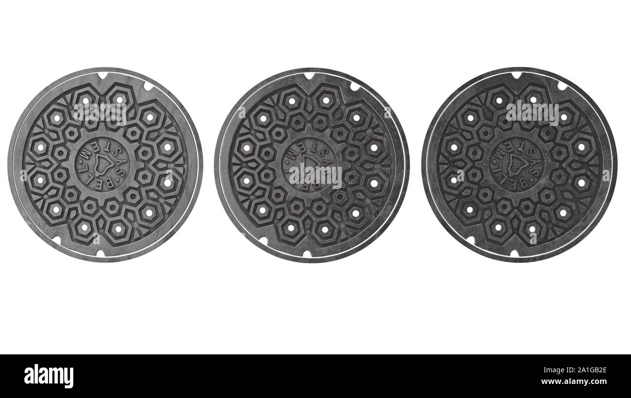 Manhole cover Cut Out Stock Images & Pictures - Alamy