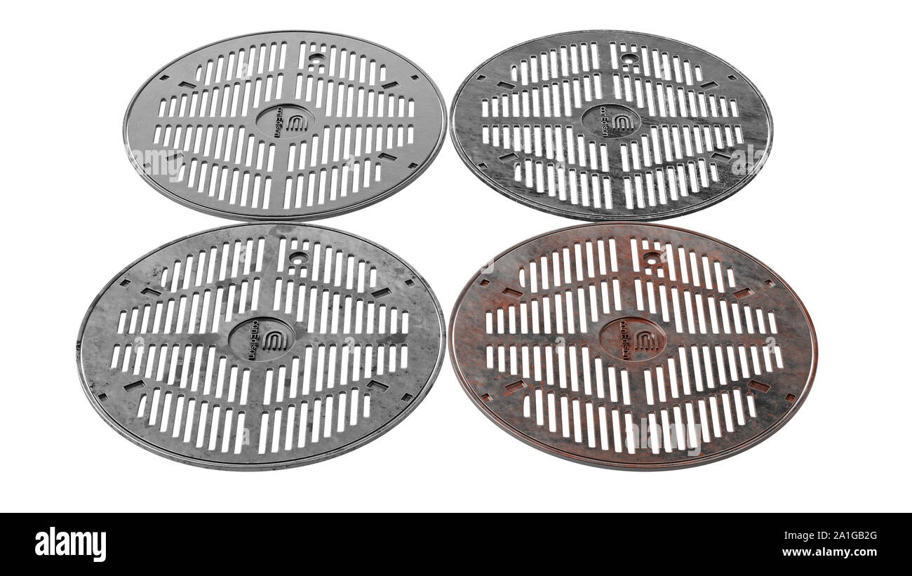 Manhole detail Cut Out Stock Images & Pictures - Alamy
