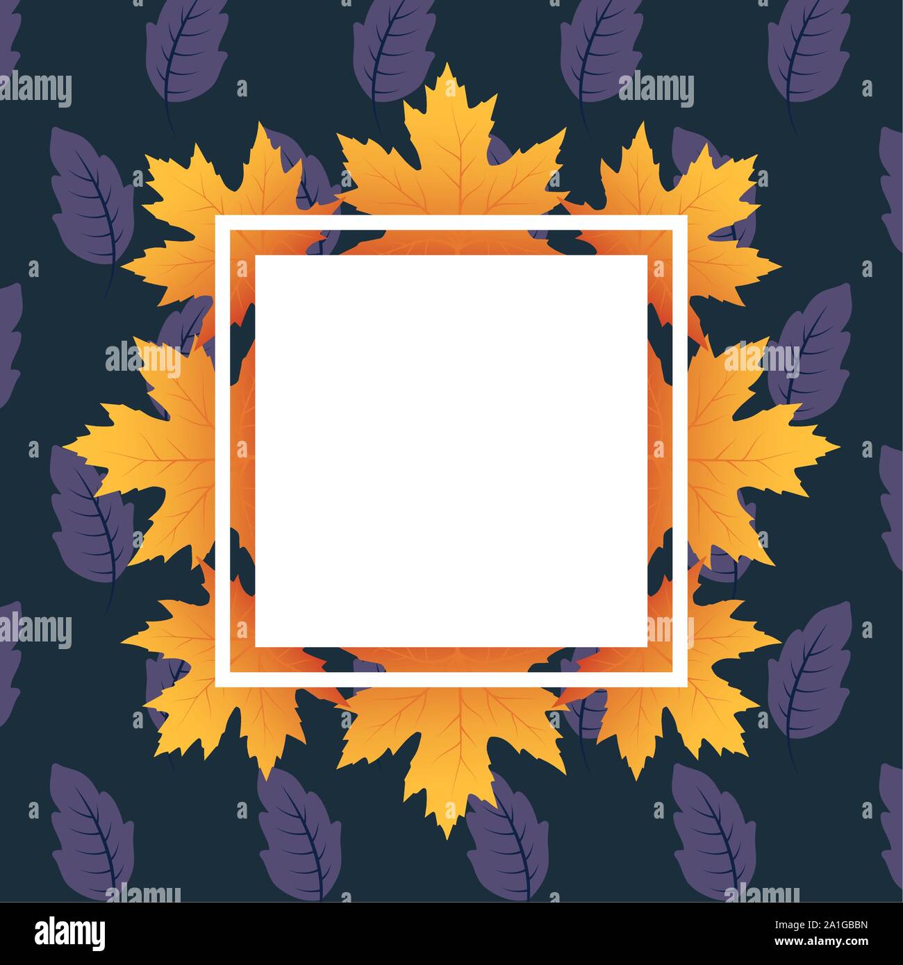 Leafs square Stock Vector Images - Alamy