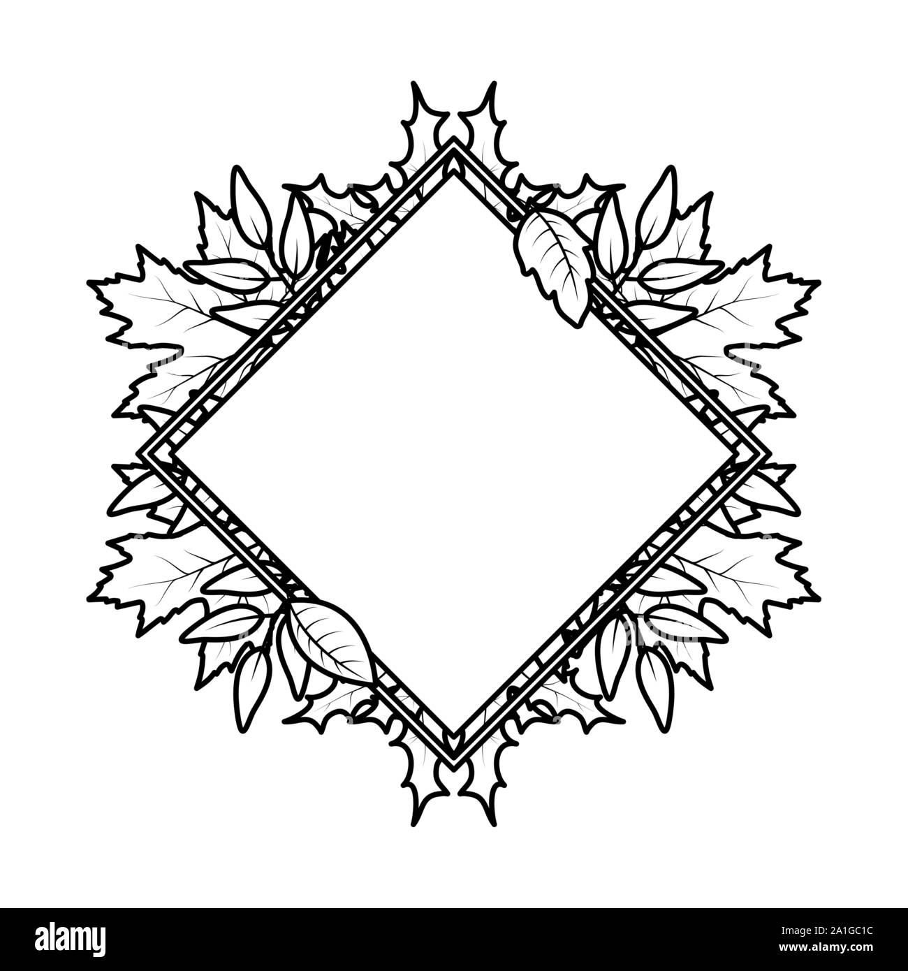 Maple tree square Black and White Stock Photos & Images - Alamy