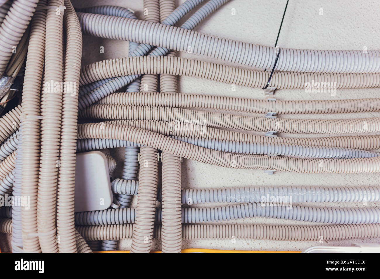 background of used electrical wires at collection center Stock Photo ...