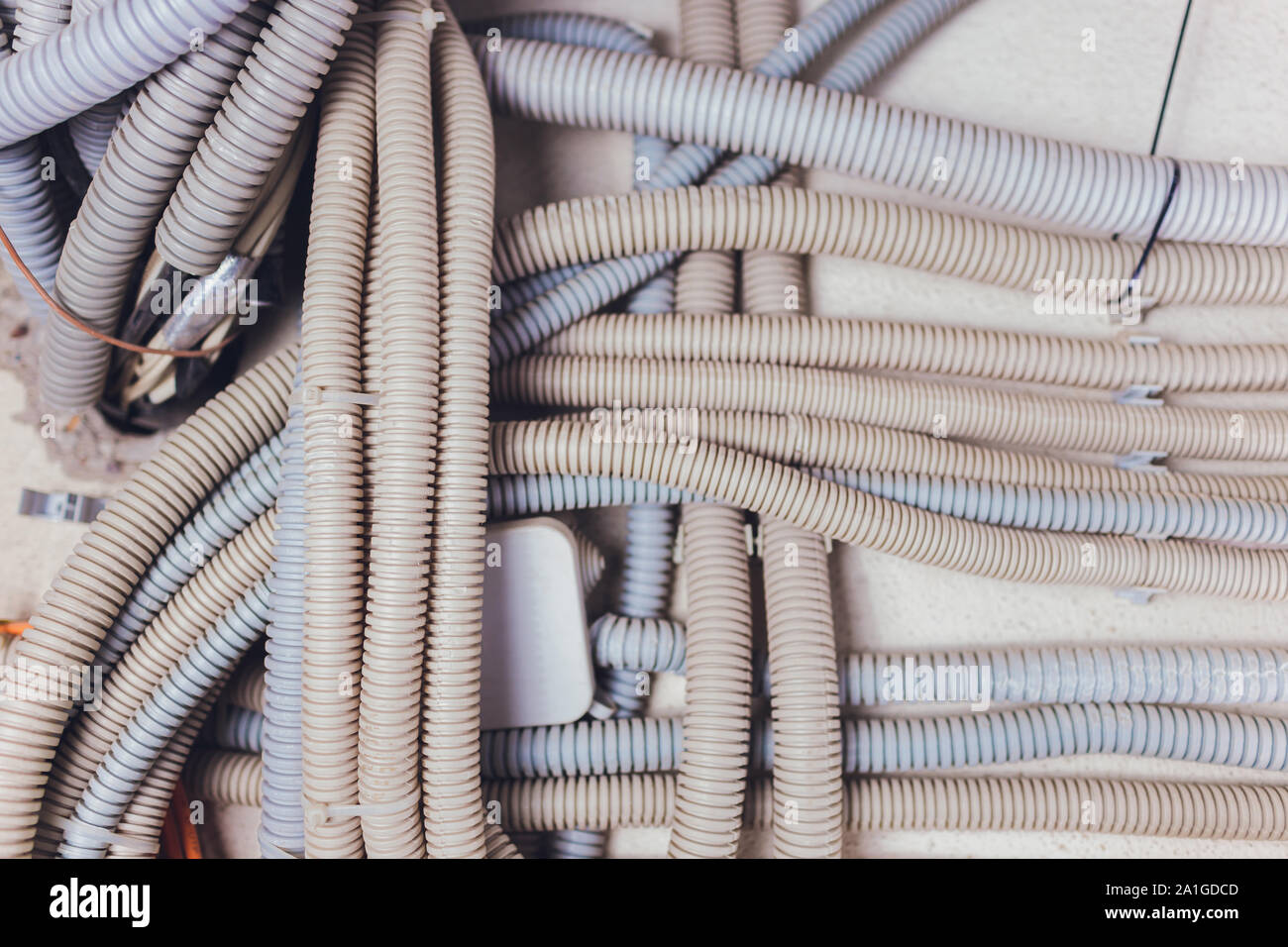 background of used electrical wires at collection center Stock Photo ...