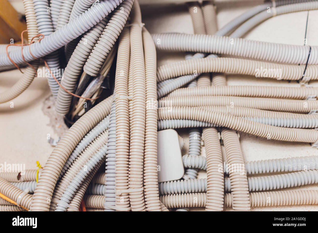 background of used electrical wires at collection center Stock Photo ...