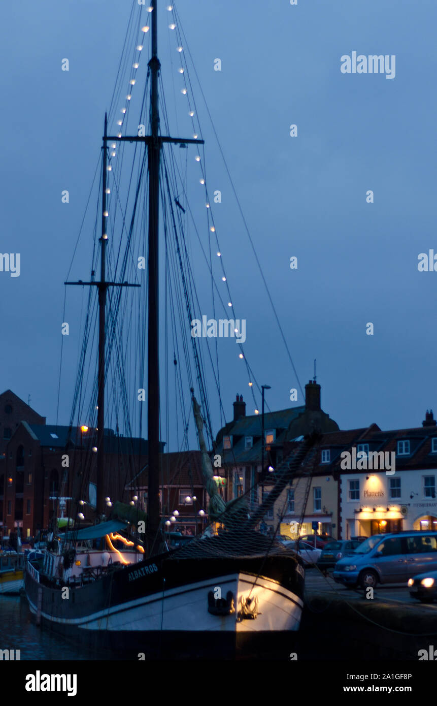 Old ship in British harbour Stock Photo - Alamy