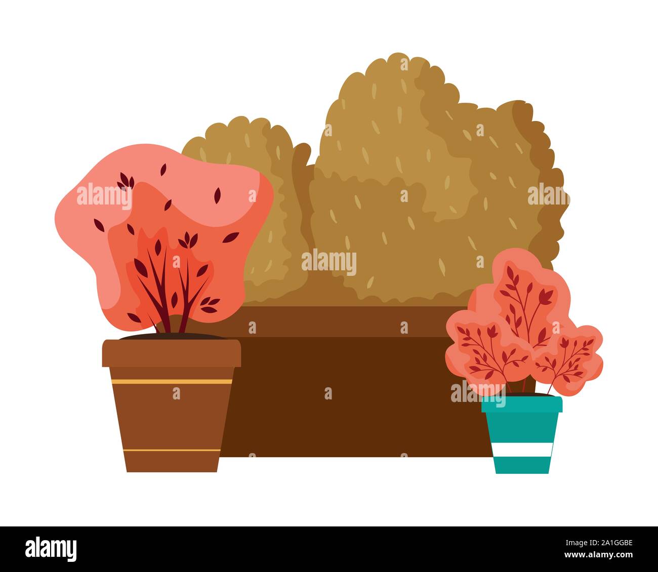 autumn plants in ceramic pots seasonal icon Stock Vector Image & Art ...