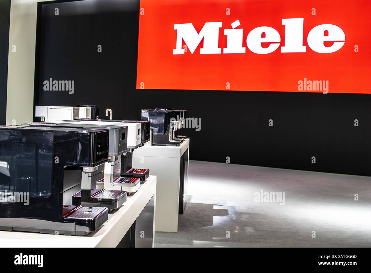 Berlin, Germany, Sep 2019, Miele Coffee Maker Machine Bean to Cup at ...