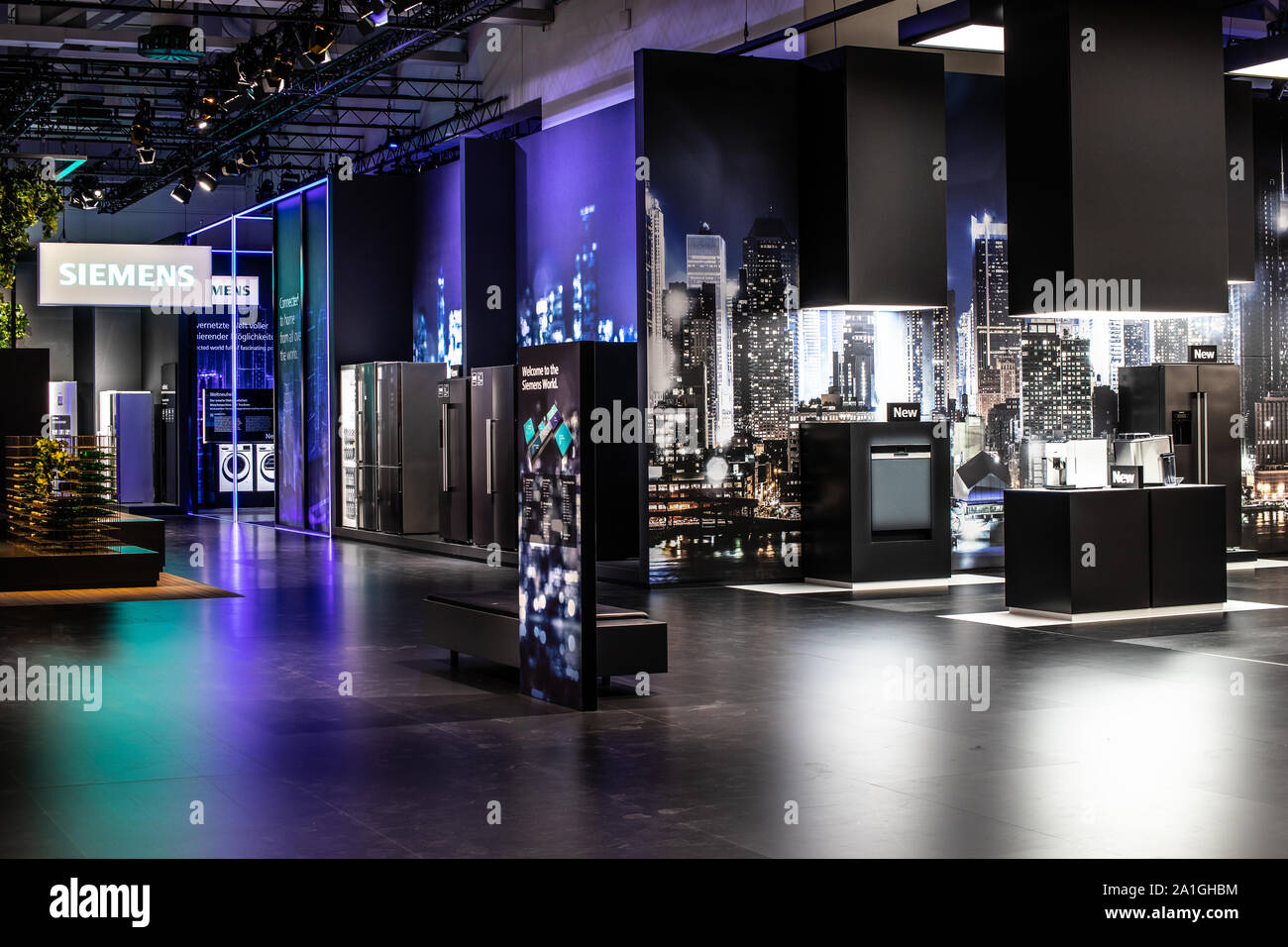 Berlin, Germany, Sep 2019, Siemens fridge refrigerator freezer at ...