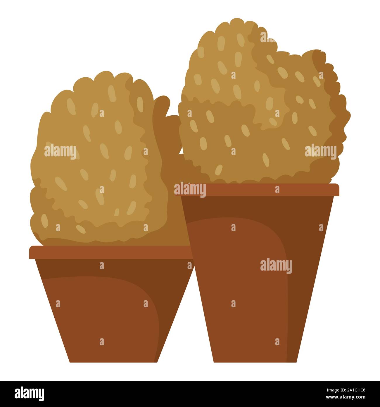 autumn plants in ceramic pots seasonal icon Stock Vector Image & Art ...