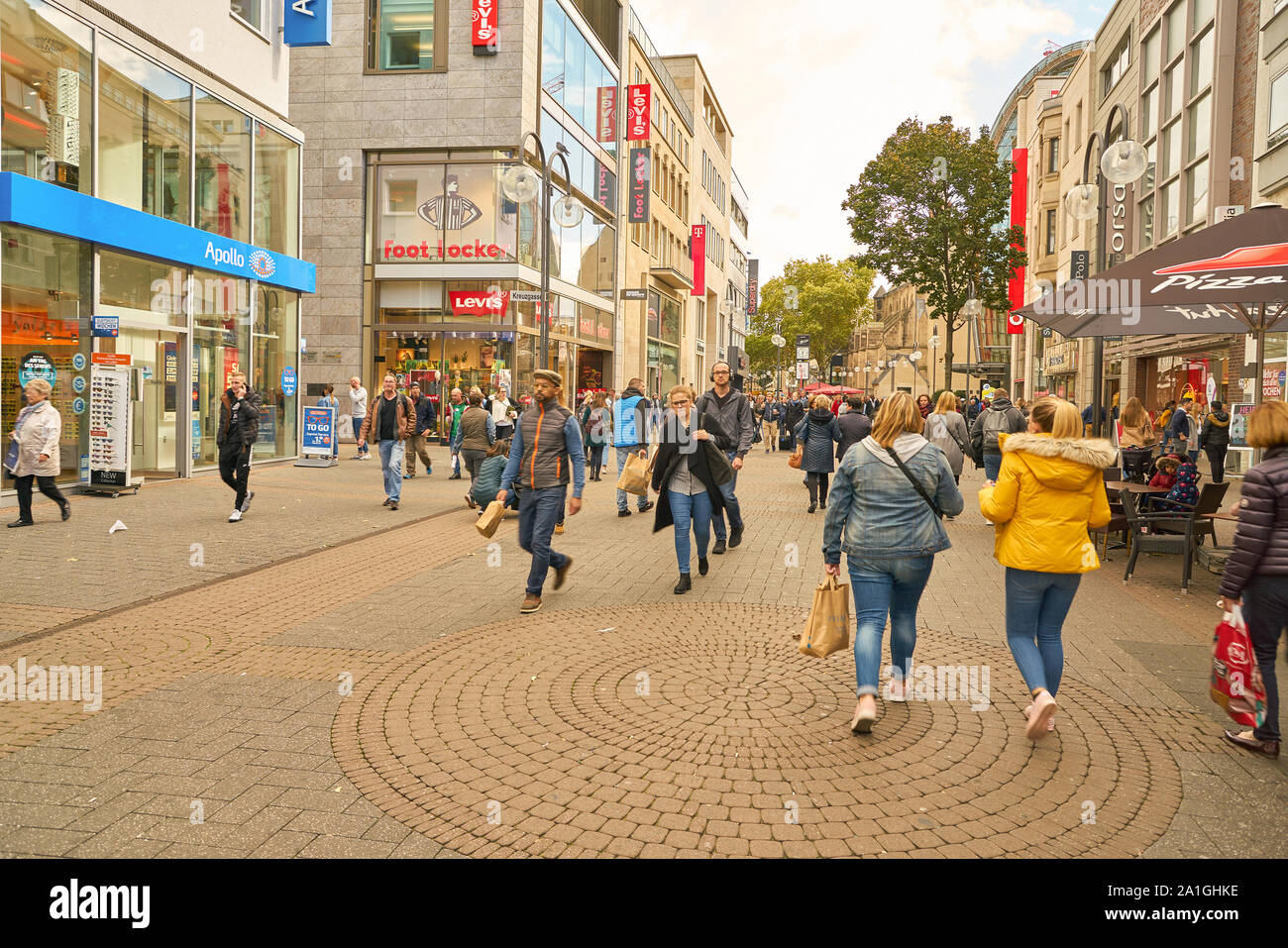 COLOGNE, GERMANY - CIRCA OCTOBER, 2018: diverse people walking in ...