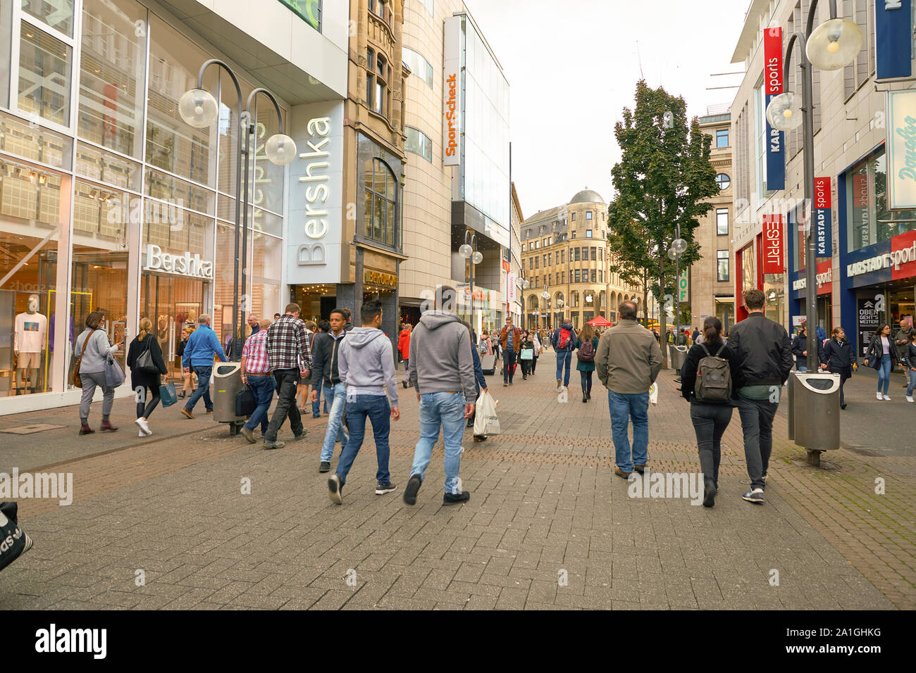 COLOGNE, GERMANY - CIRCA OCTOBER, 2018: diverse people walking in ...