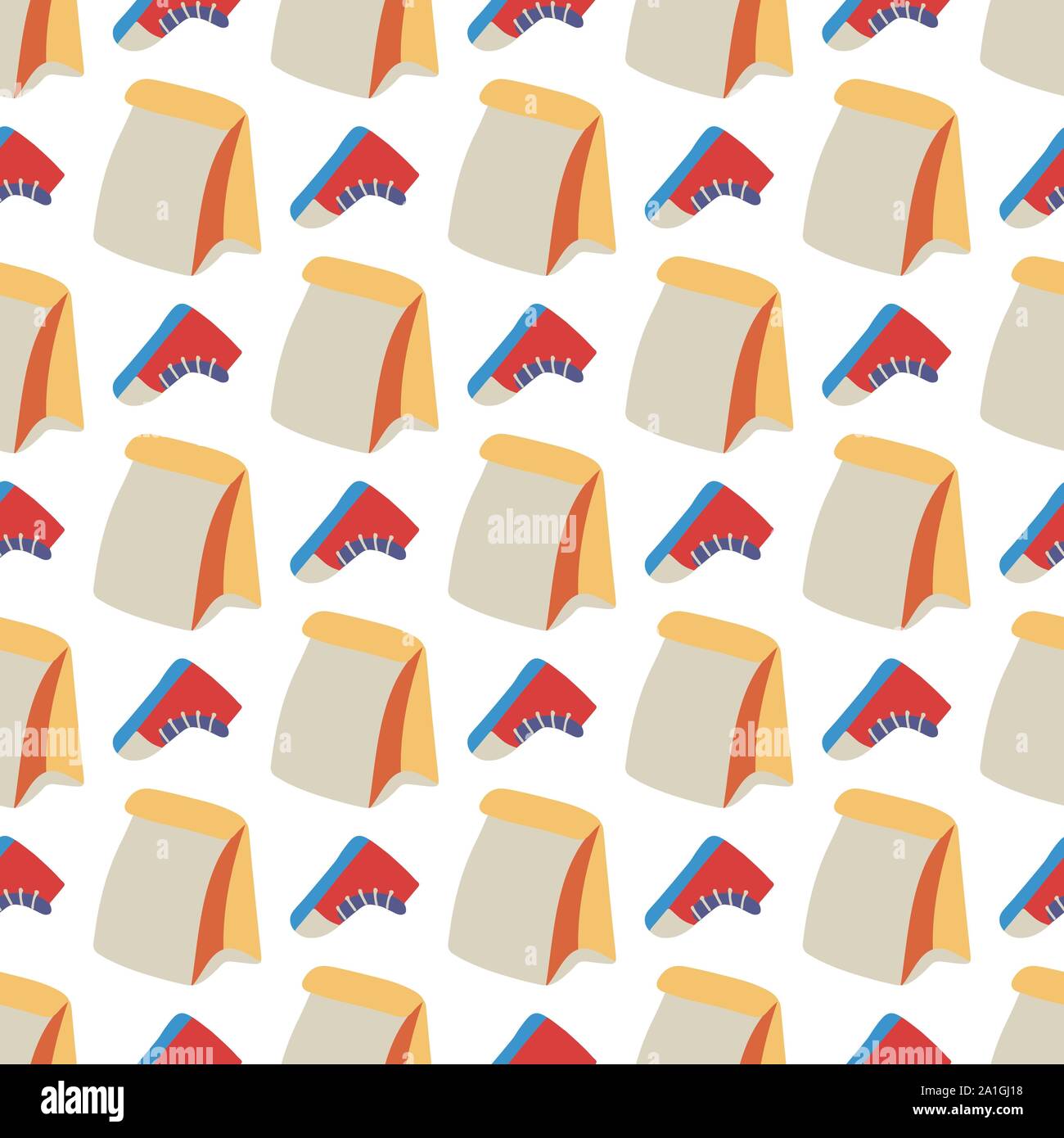 Modern seamless pattern lunch and shoes, great design for surface ...