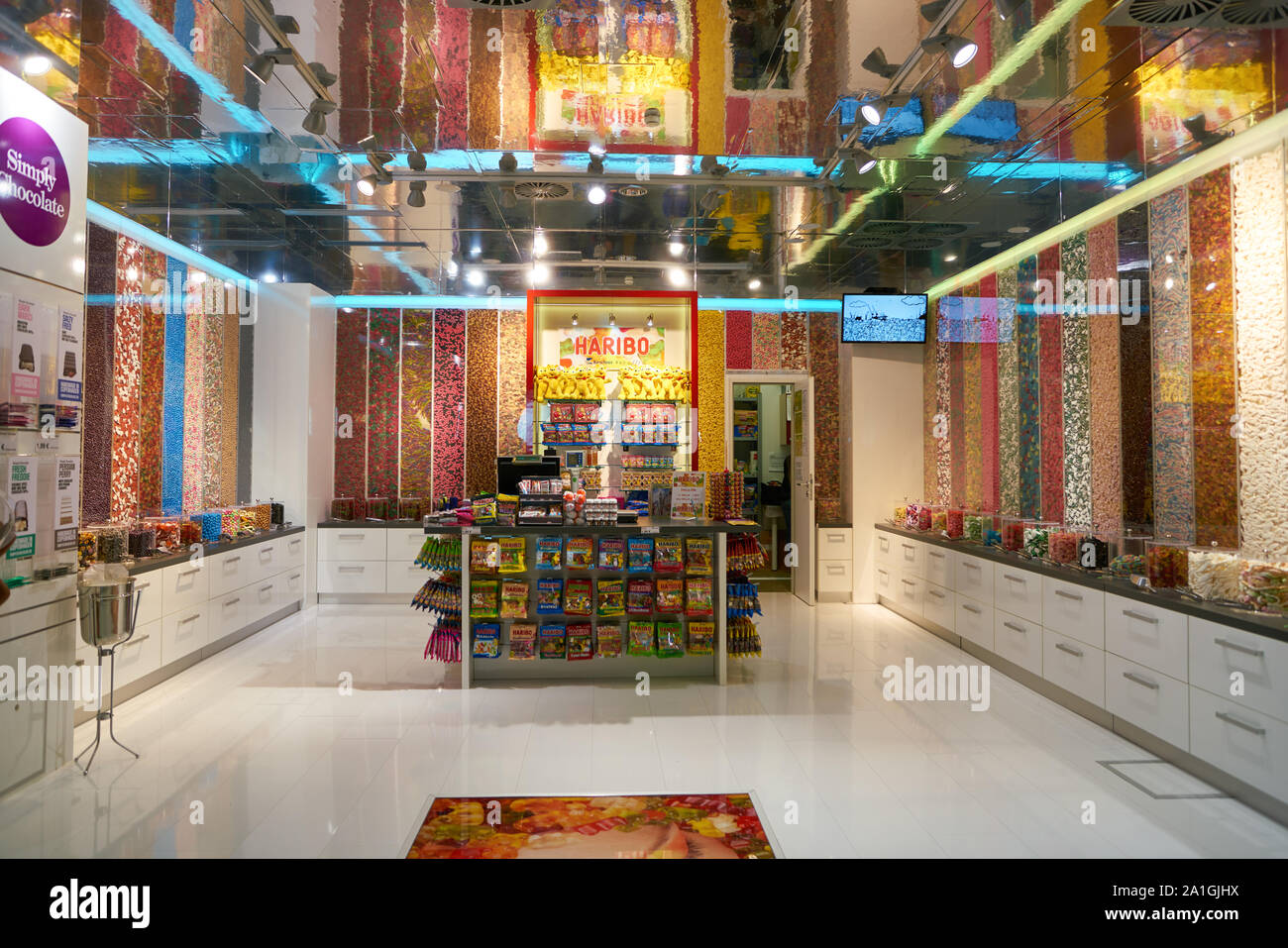 COLOGNE, GERMANY - CIRCA OCTOBER, 2018: interior shot of Haribo shop in ...