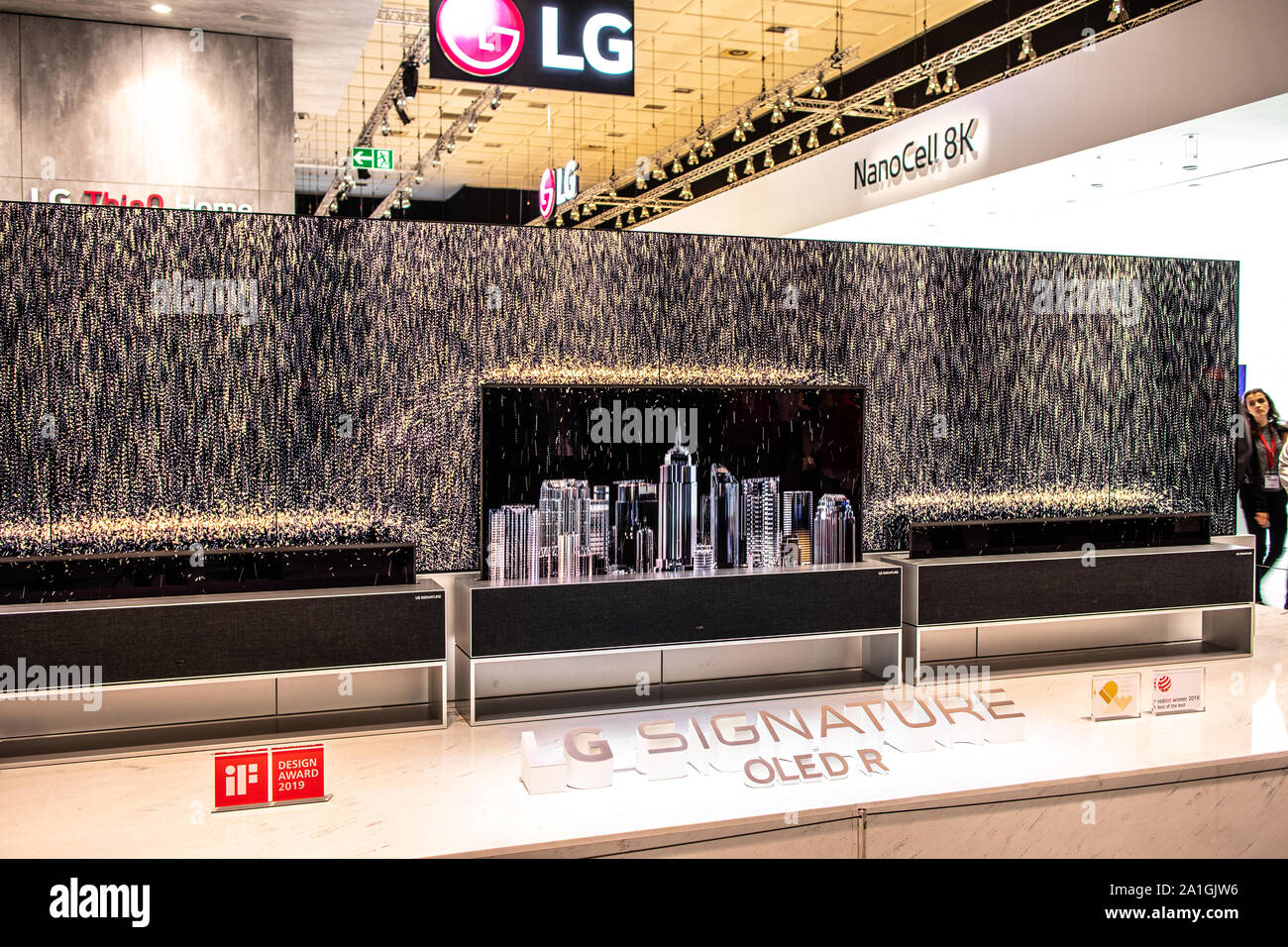 Berlin, Germany, Sep 2019, LG 8k Signature Smart OLED R Premium TV on ...