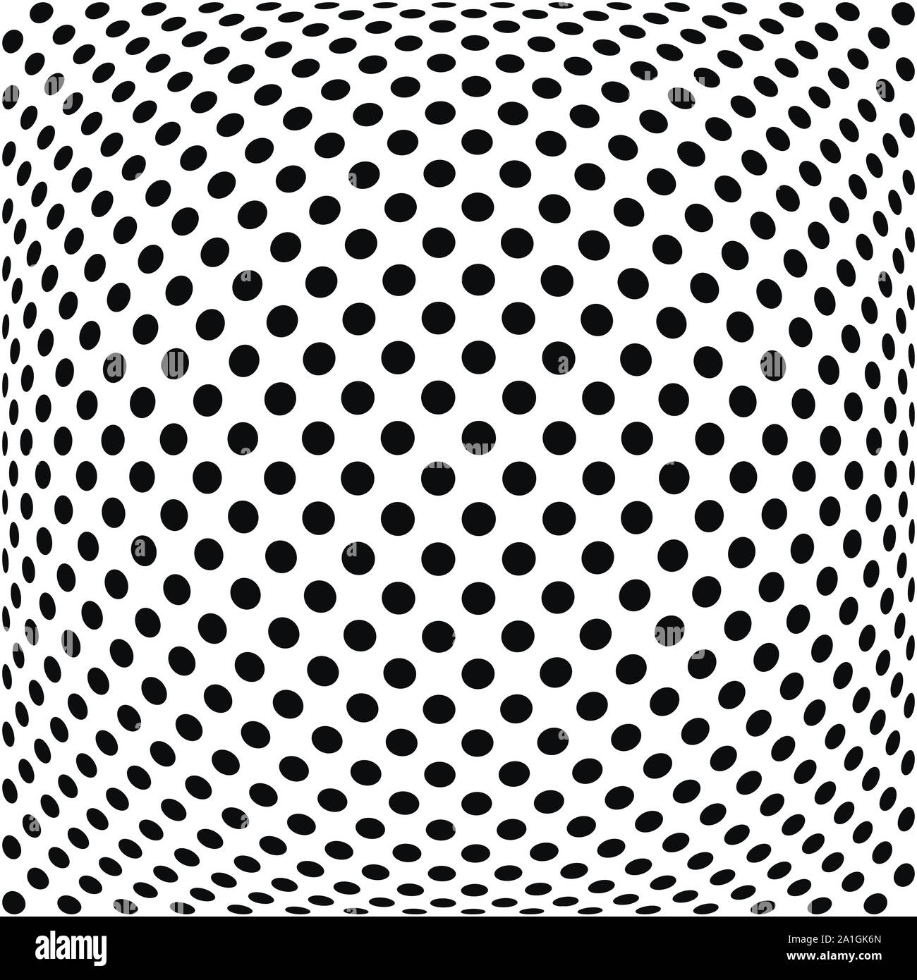 Spherical, globe circular distort effect pattern. Curved bulge ...