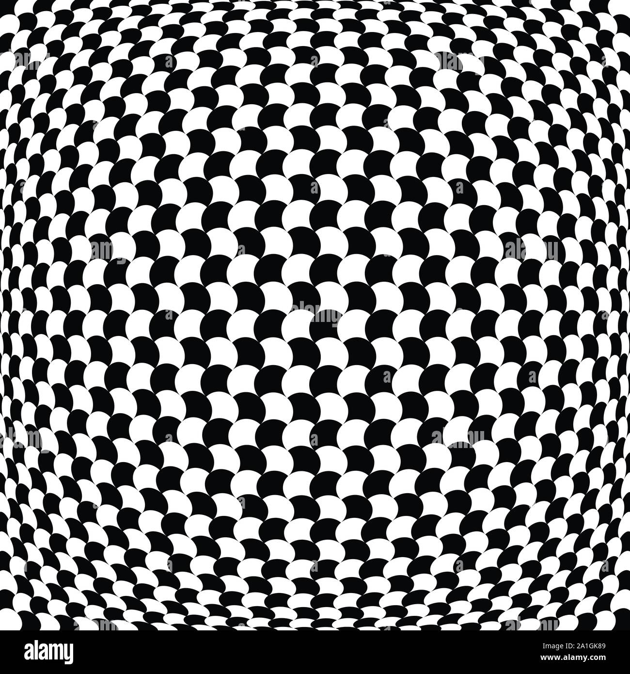 Spherical, globe circular distort effect pattern. Curved bulge ...