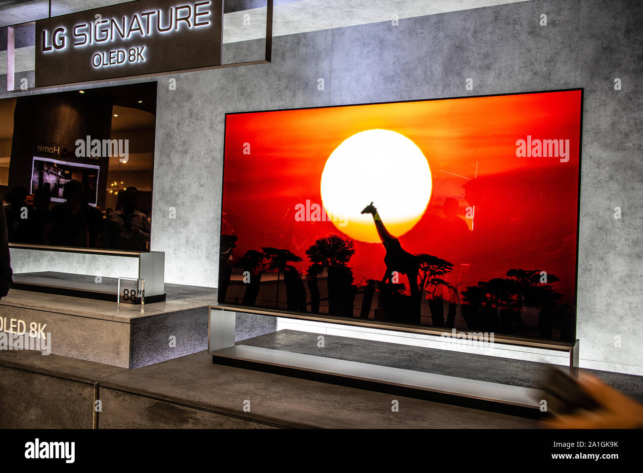 Berlin, Germany, Sep 2019, LG 8k Signature Smart OLED Premium TV on ...