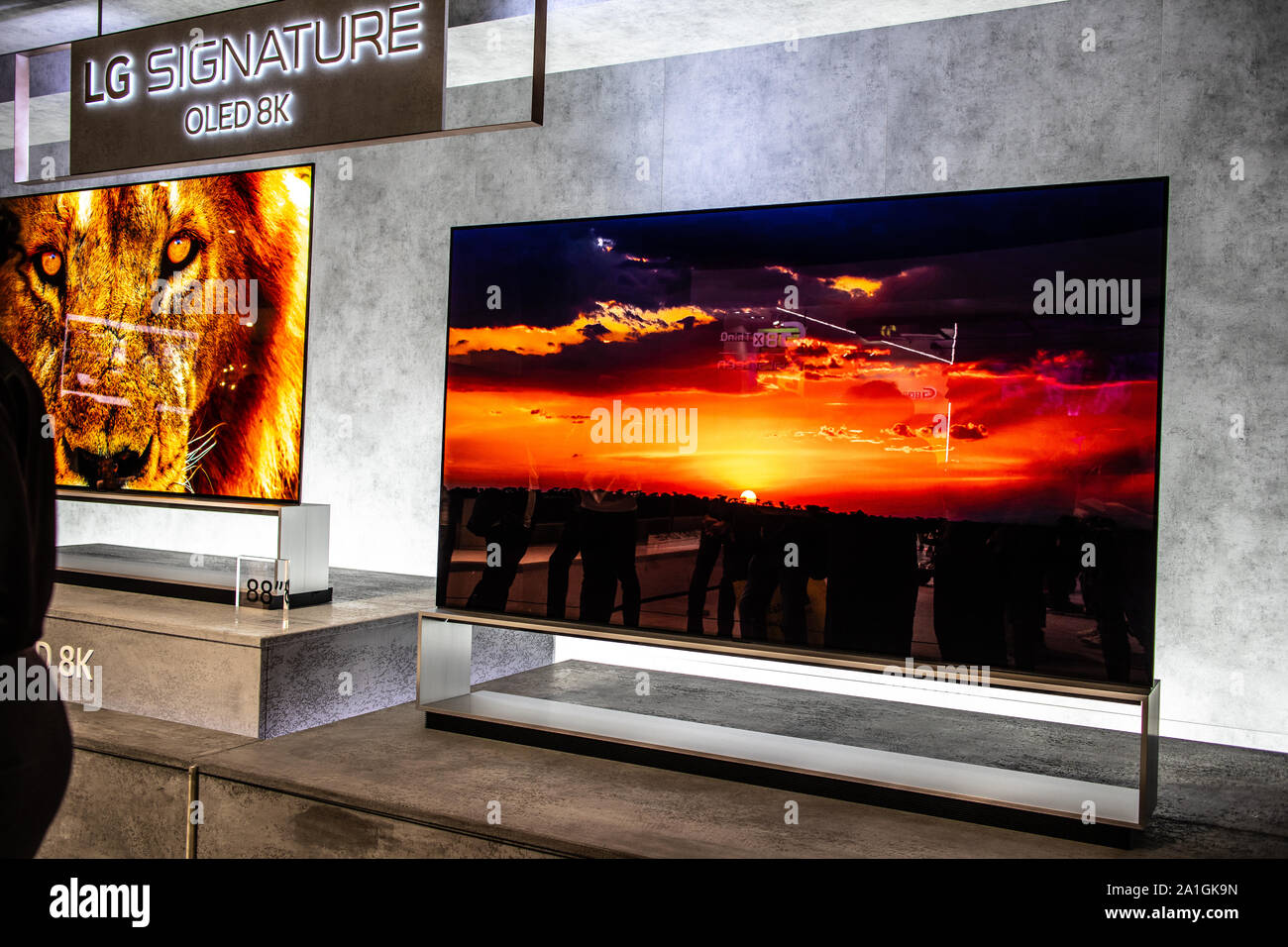 Berlin, Germany, Sep 2019, LG 8k Signature Smart OLED Premium TV on ...