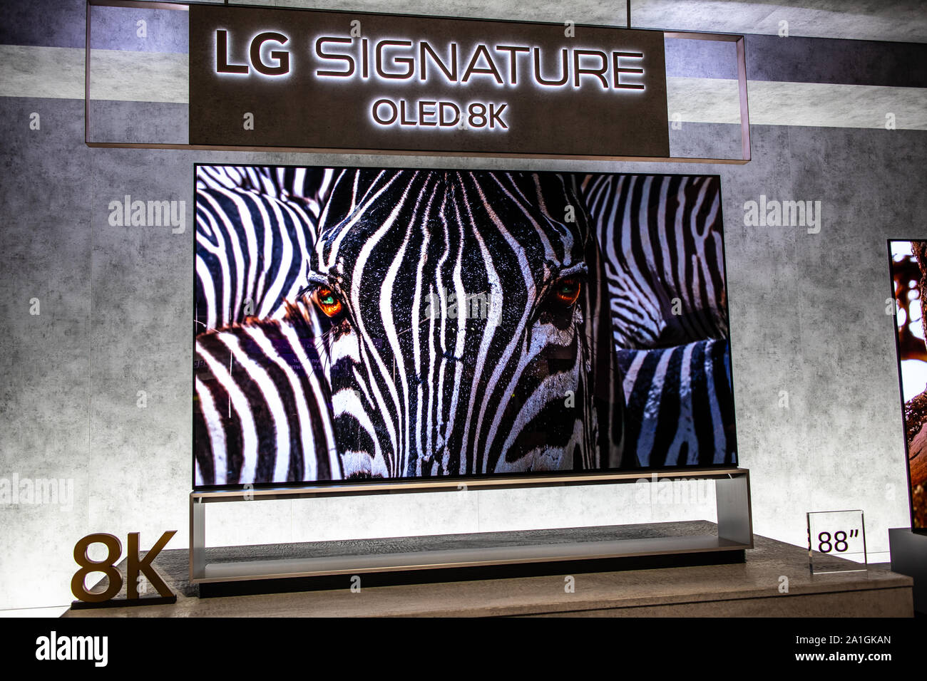 Berlin, Germany, Sep 2019, LG 8k Signature Smart OLED Premium TV on ...