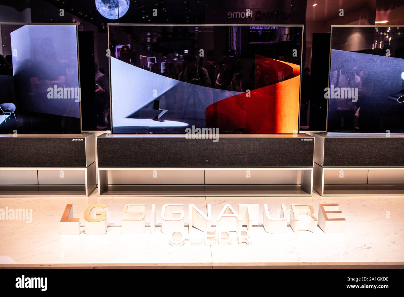 Berlin, Germany, Sep 2019, LG 8k Signature Smart OLED R Premium TV on ...