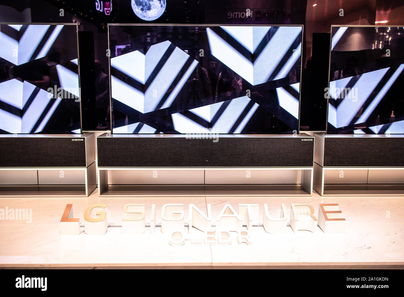 Berlin, Germany, Sep 2019, LG 8k Signature Smart OLED R Premium TV on ...