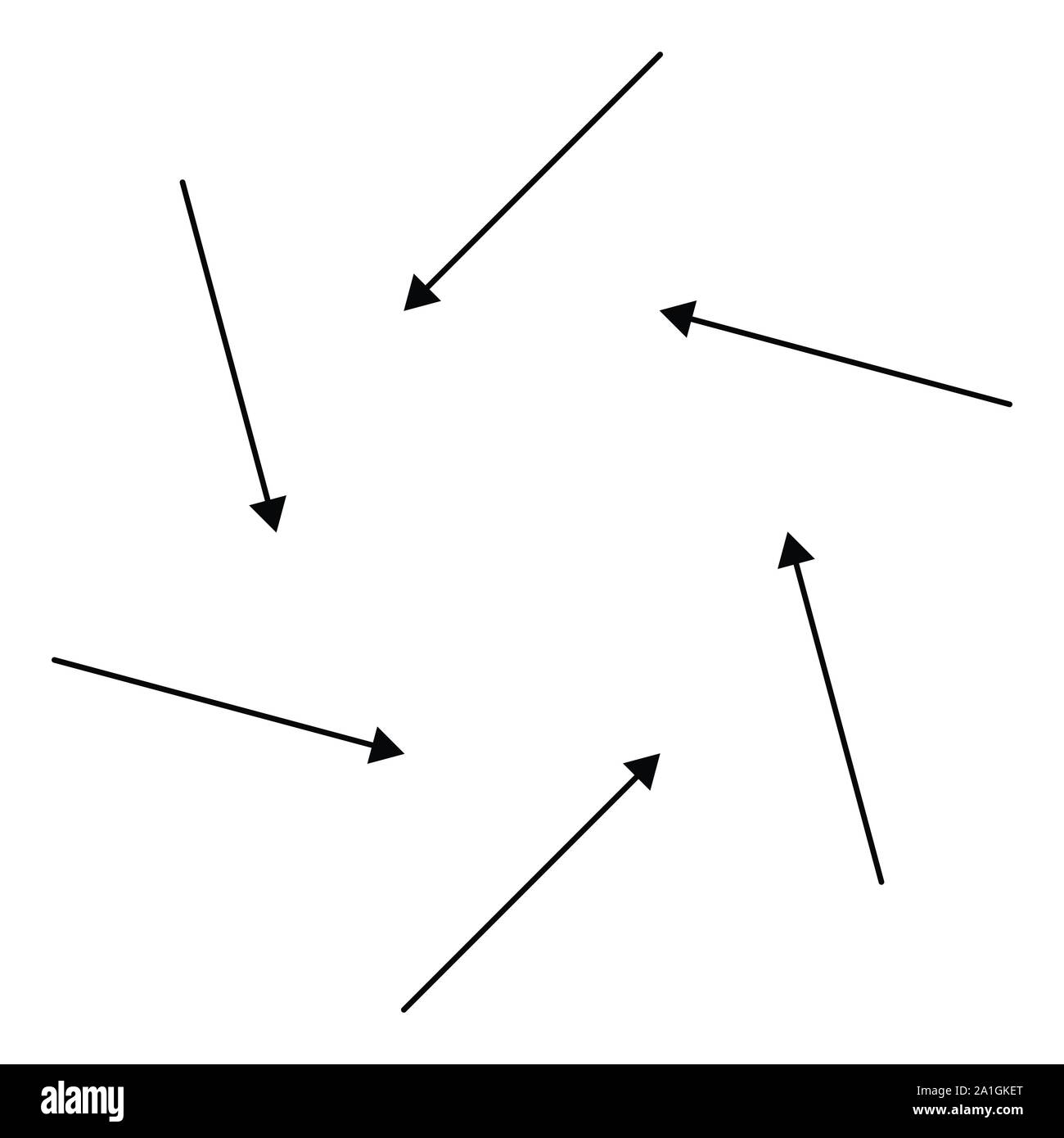 Rotate circular, radial arrows for cycle, iteration concepts ...