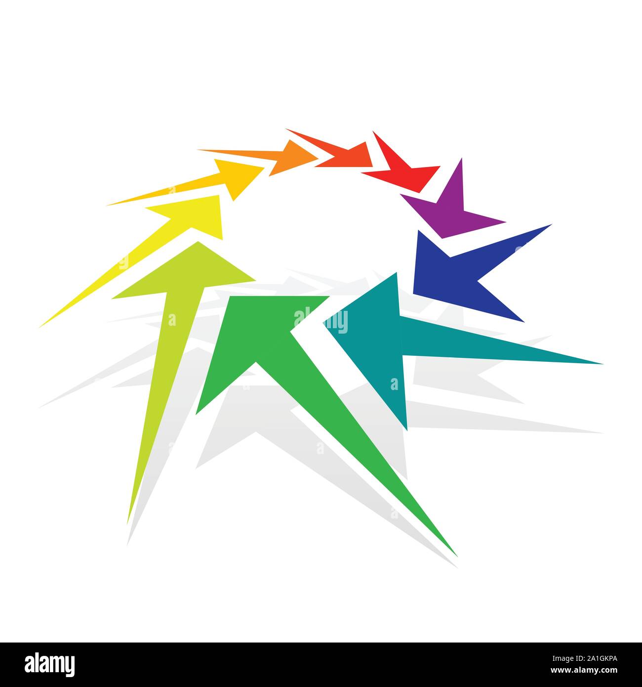 Circular, radial arrow for centrifuge, twist, cycle themes. Ripple ...