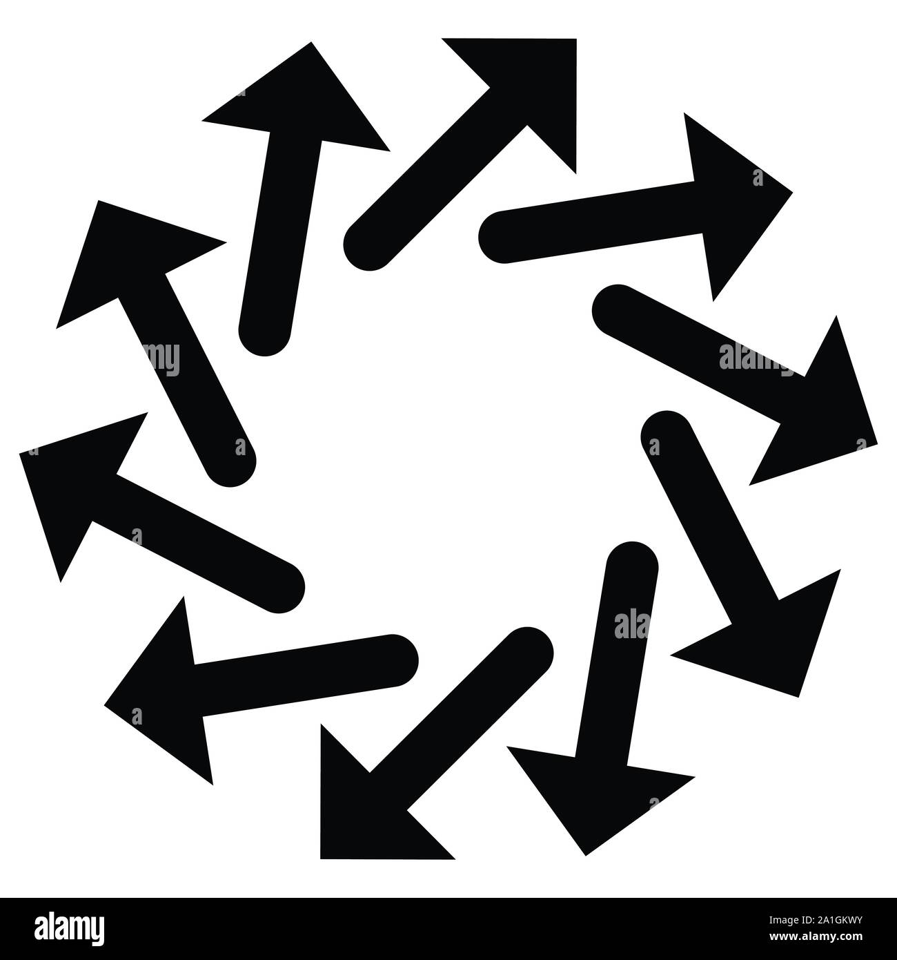Circular arrows for cycle, repeat themes. Progress, process, procedure ...