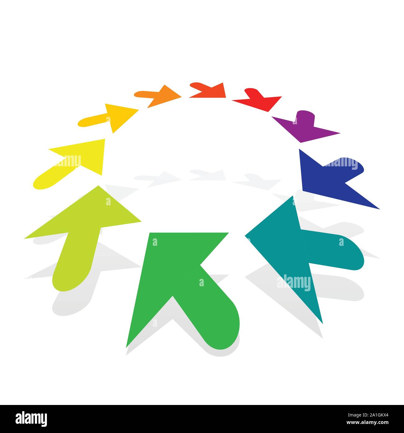 Circular, radial arrow for centrifuge, twist, cycle themes. Ripple ...