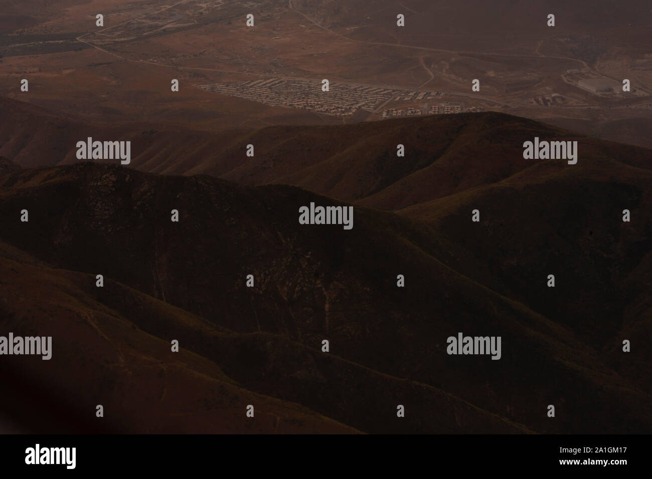 Tijuana Mexico horizontal zone in mountain range aerial view Stock ...