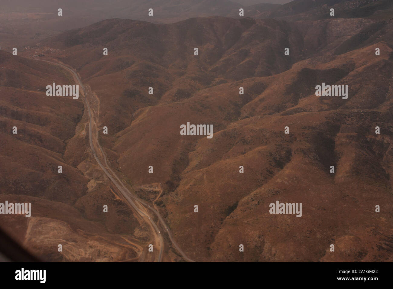 Aerial view of the peripheral zone of Tijuana Mexico you can appreciate ...